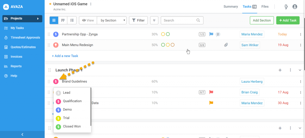 Getting Started with Projects - Avaza Support