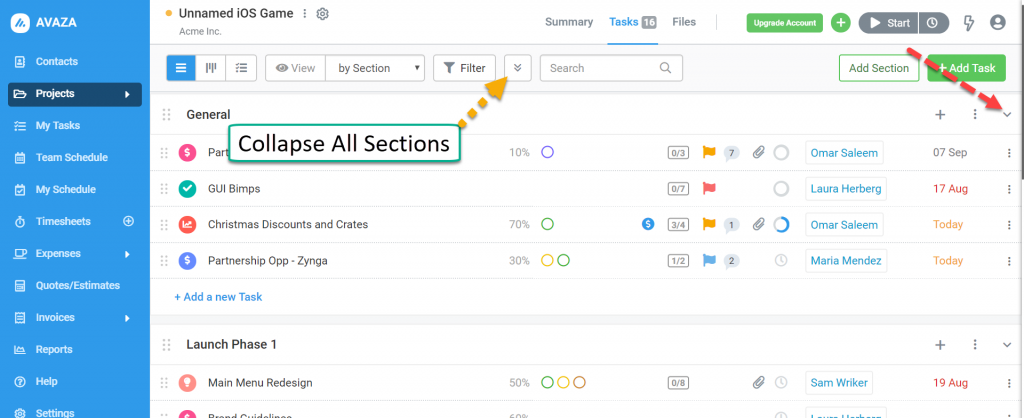 Getting Started with Projects - Avaza Support