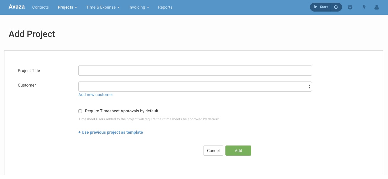 How Do I Create a Project? - Avaza Support
