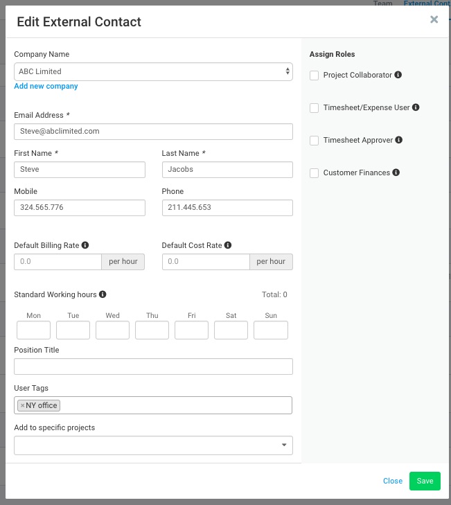 Managing Users & Contacts - Avaza Support