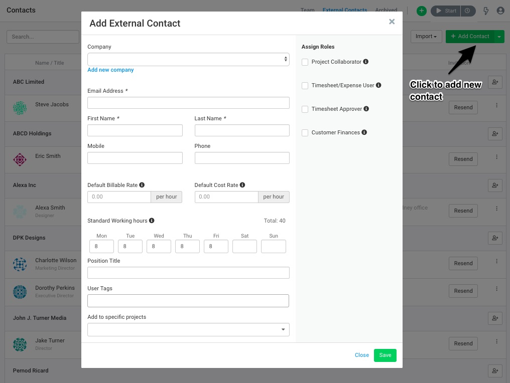 Managing Users & Contacts - Avaza Support