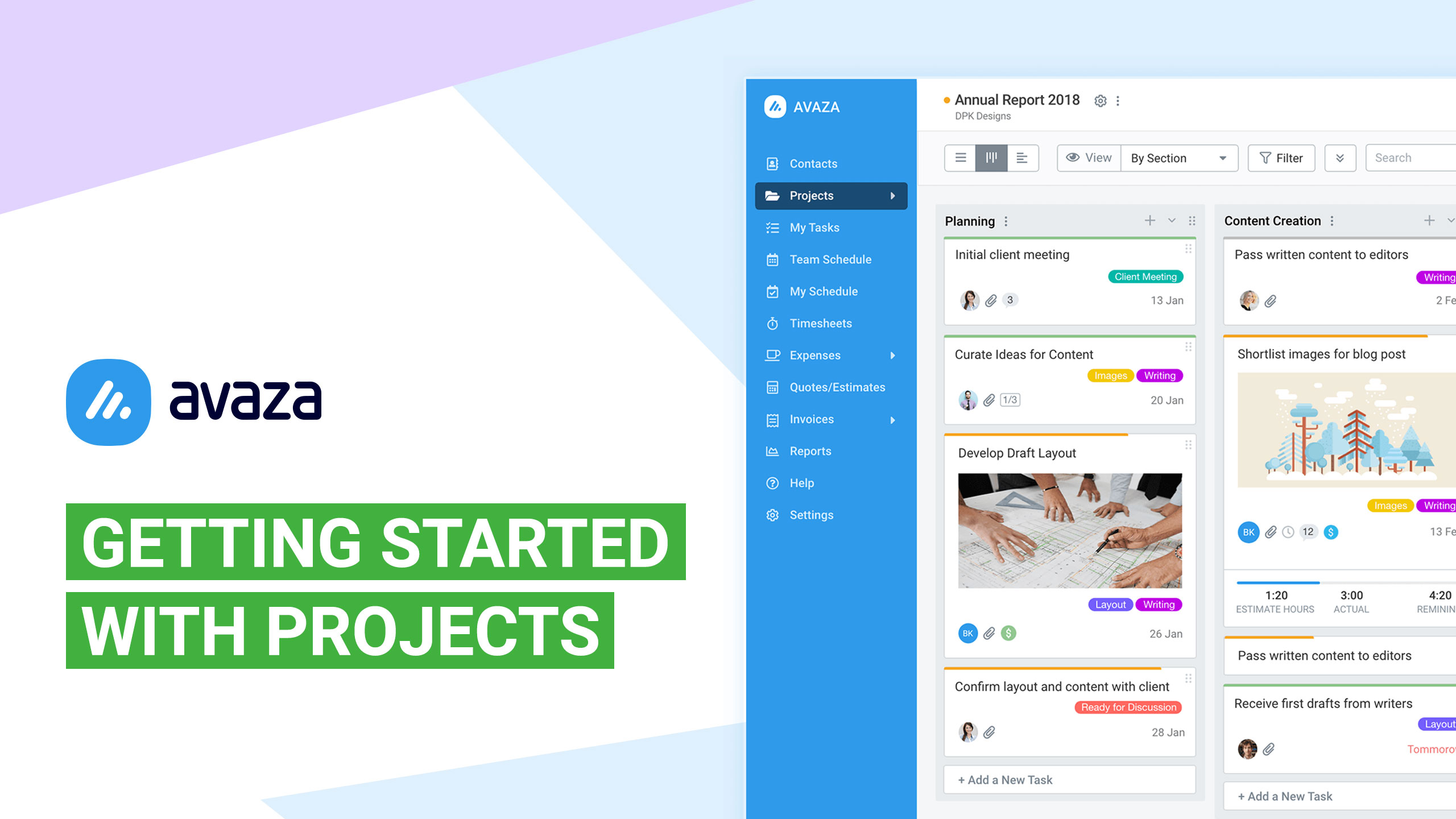 Getting Started with Projects - Avaza Support
