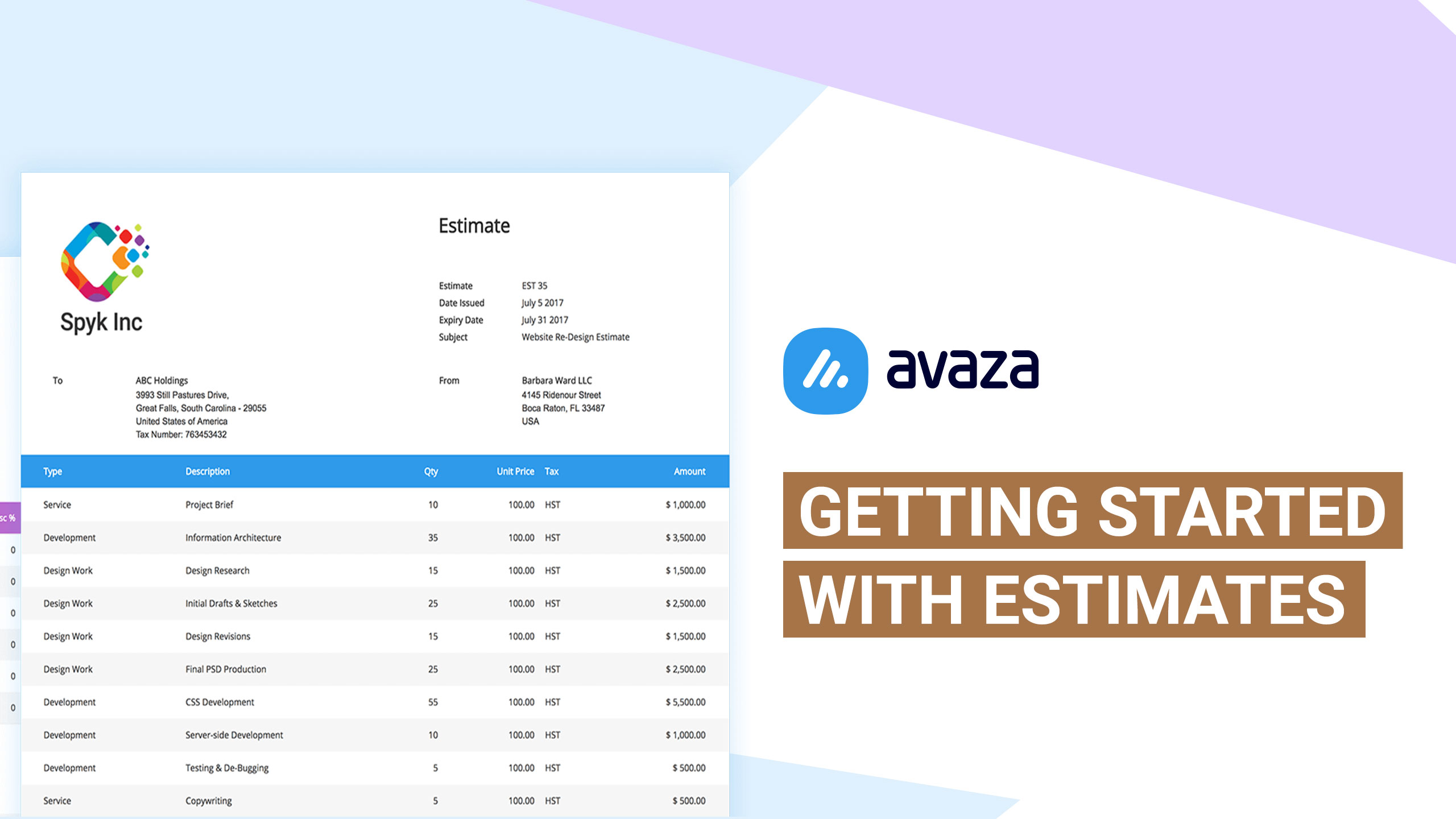 Getting Started with Estimates - Avaza Support