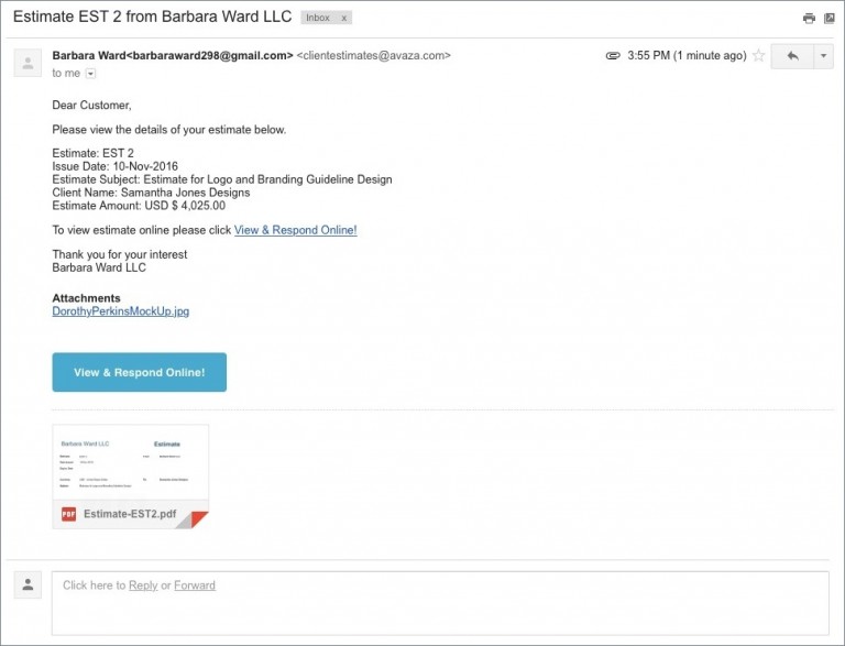 How Do I Send an Estimate to a Client? - Avaza Support