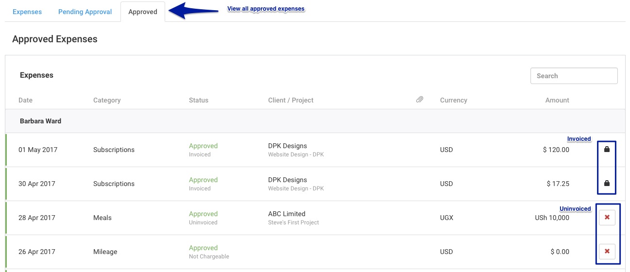 Expense Approvals - Avaza Support