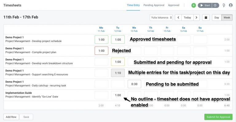 Timesheet Approvals - Avaza Support