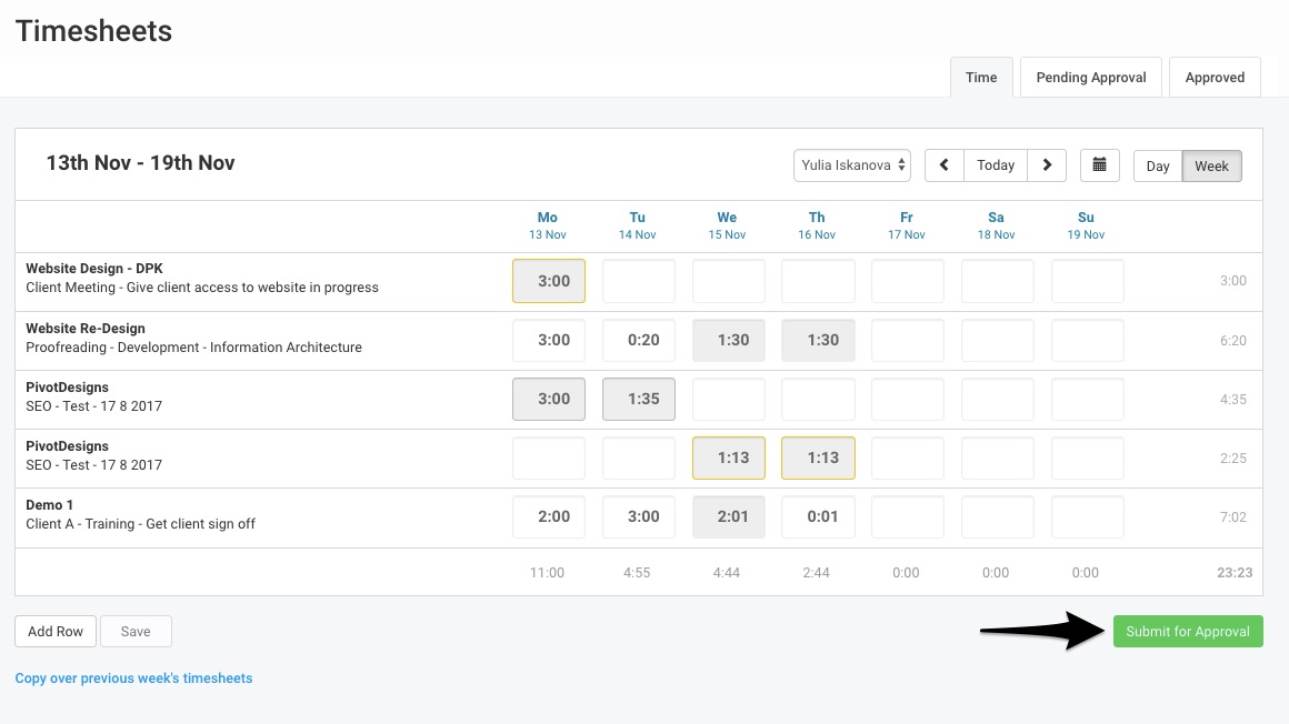 Timesheet Approvals - Avaza Support