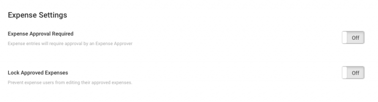 Expense Settings - Avaza Support