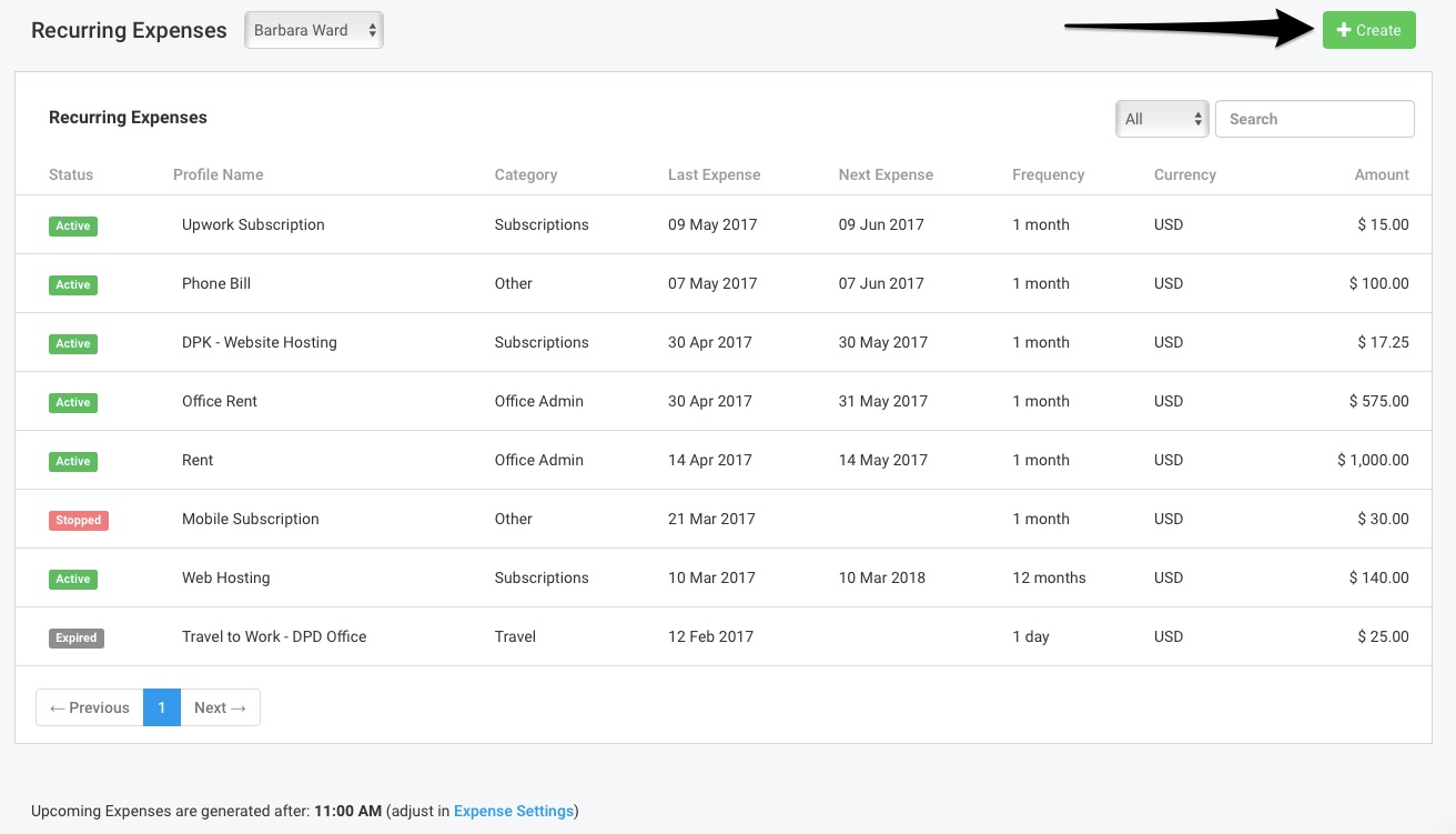 Recurring Expenses Guide
