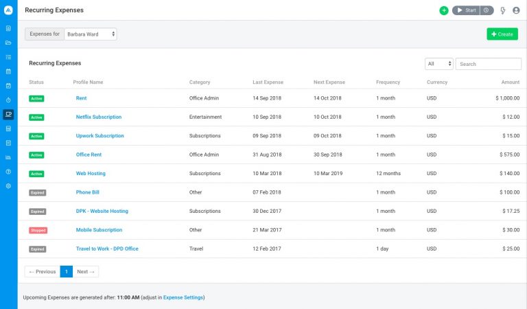 Recurring Expenses Guide