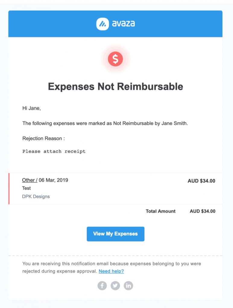 Expense Reimbursements Guide - Avaza Support