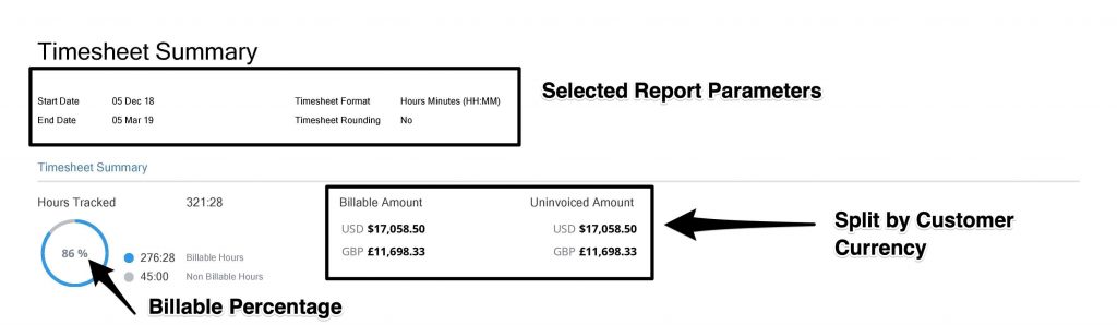 Timesheet Summary Report - Avaza Support