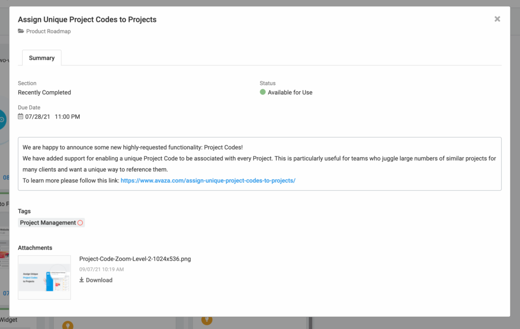 Public Projects - Avaza Support