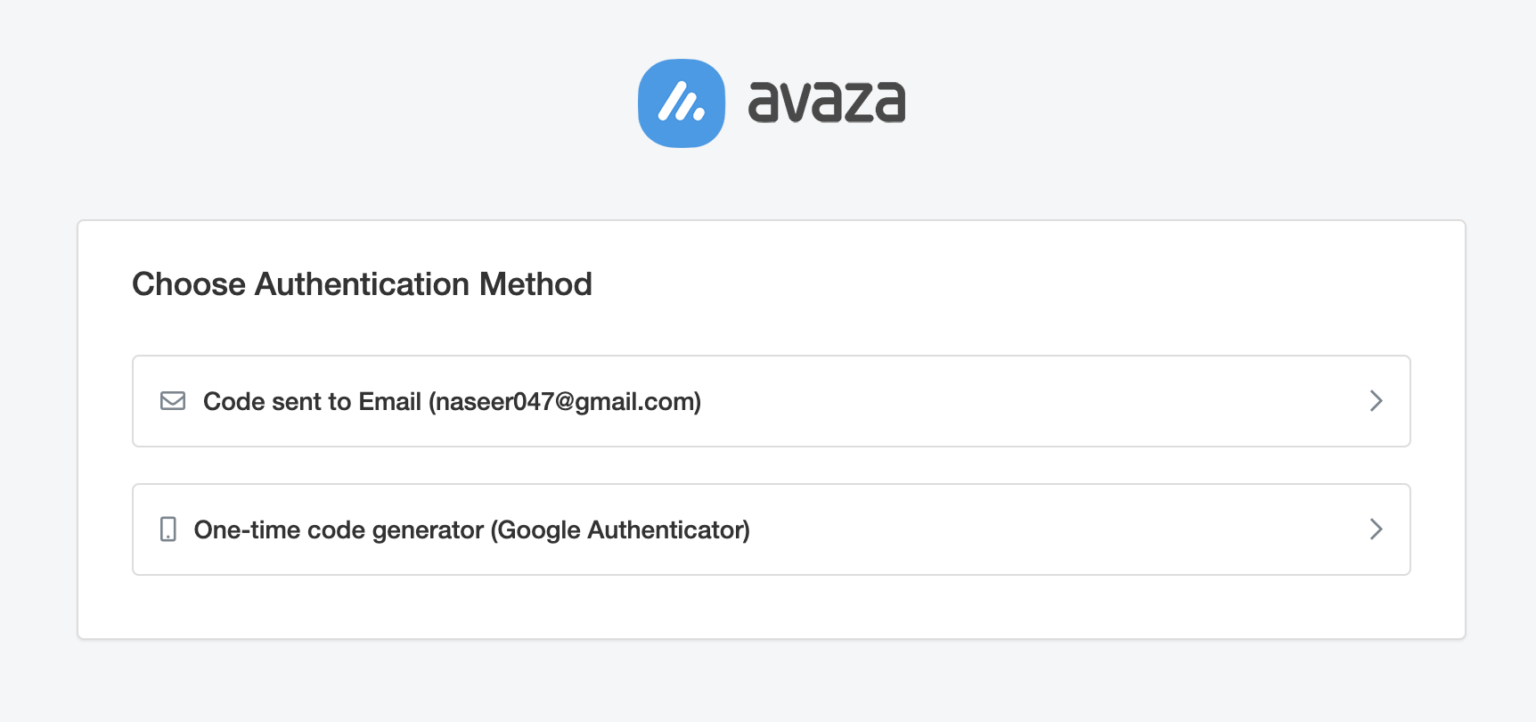 Avaza Multi-factor Authentication - Avaza Support