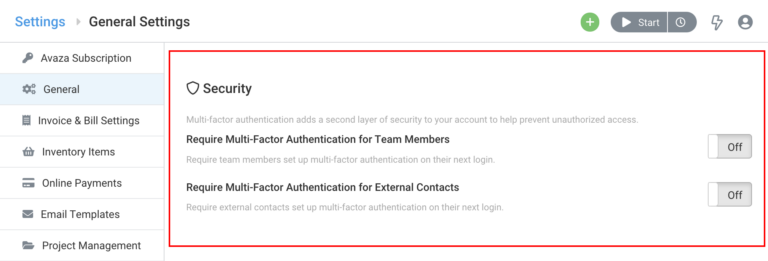 Avaza Multi-factor Authentication - Avaza Support