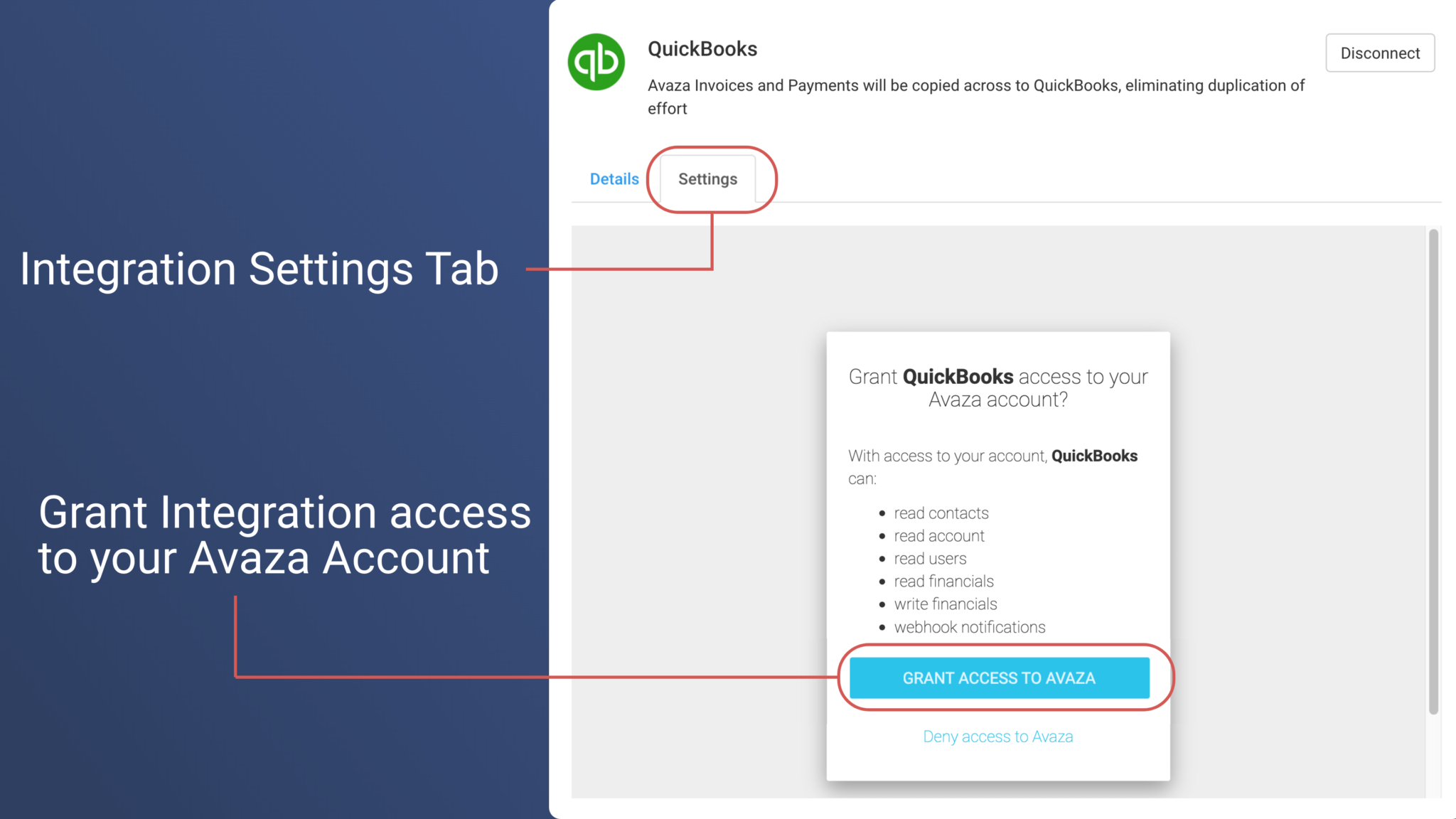 Avaza QuickBooks Online Integration - Avaza Support