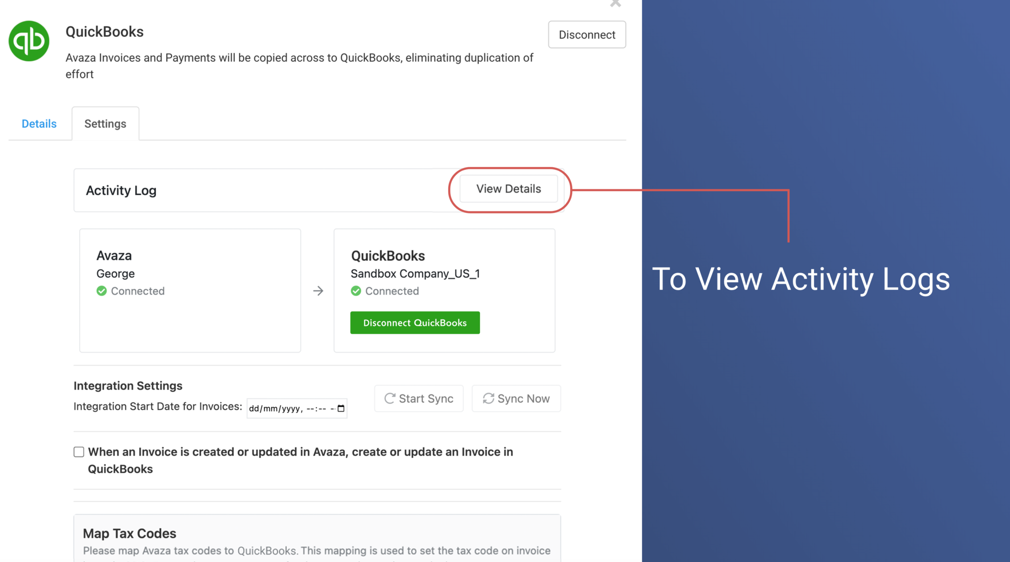 Avaza QuickBooks Online Integration - Avaza Support